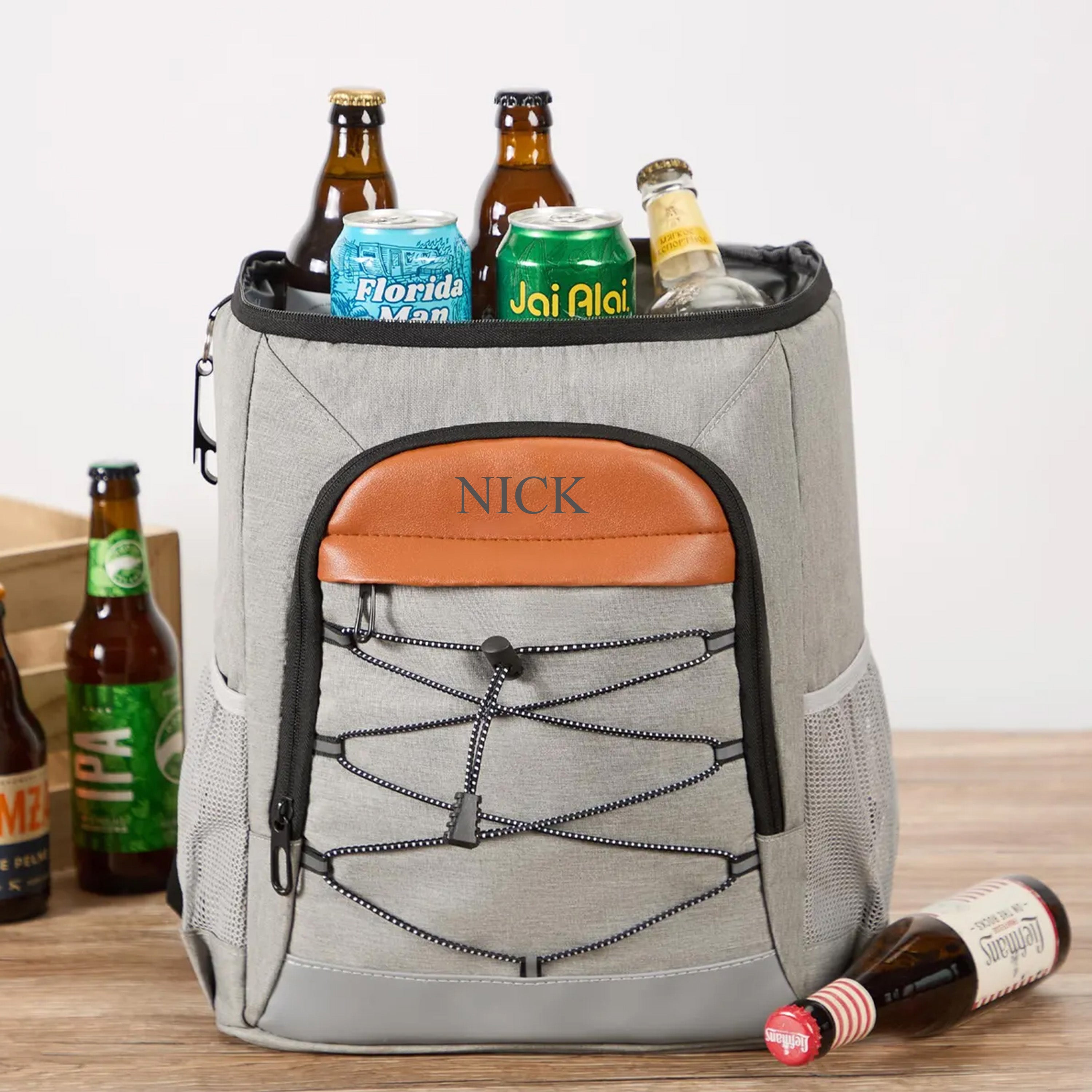 Personalized Groomsmen Cooler Backpack with Bottle Opener, Custom Lunc ...
